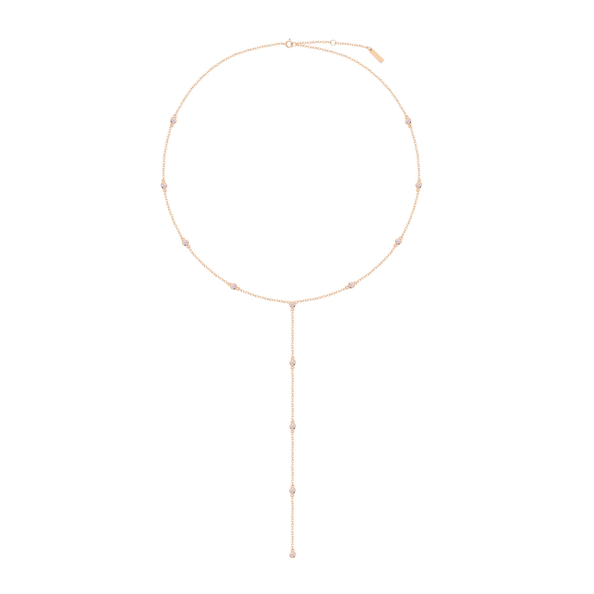 Tessa -Y- Necklace Rose Gold – Pagoni