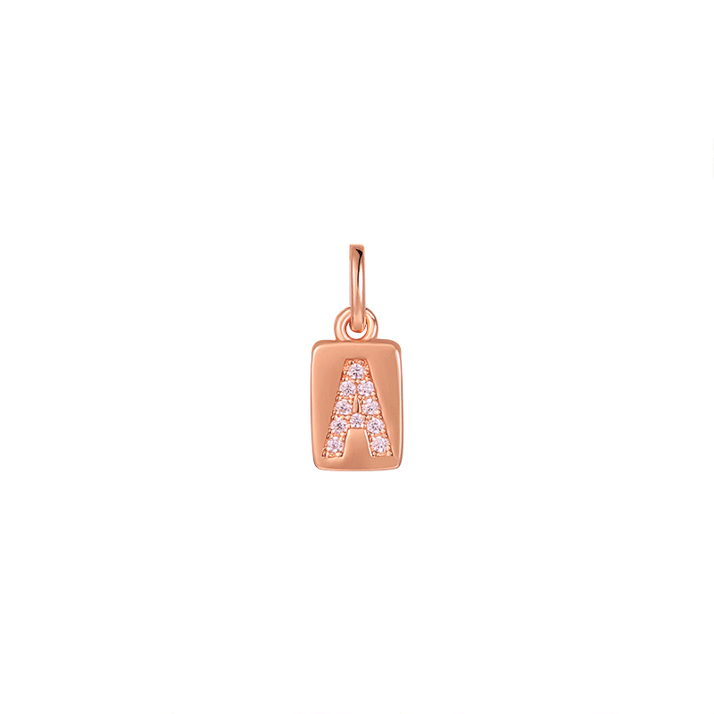 Monogram Letter Charms Rose Gold – Pagoni